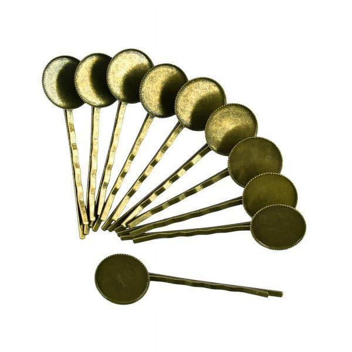 2x 10Pcs Clips Tray Hair Pins Setting Blank Base for 18mm Cabochon ...