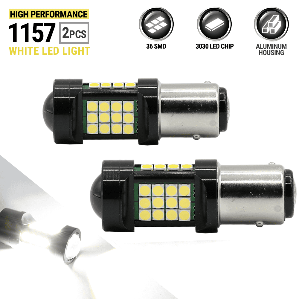 2x 1157 2357A Bright White 36SMD High Power Brake Tail Stop LED Lamp ...