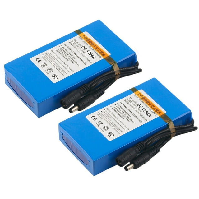 2x 12V DC 9800mAh Rechargeable Portable Li-ion Battery Pack For CCTV Camera new - Walmart.com