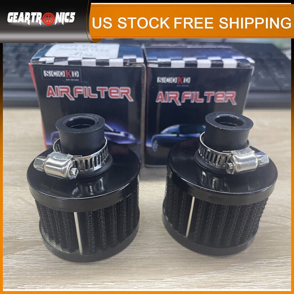 2x 12mm Cold Air Intake Filter Turbo Vent Crankcase Car Breather Valve ...