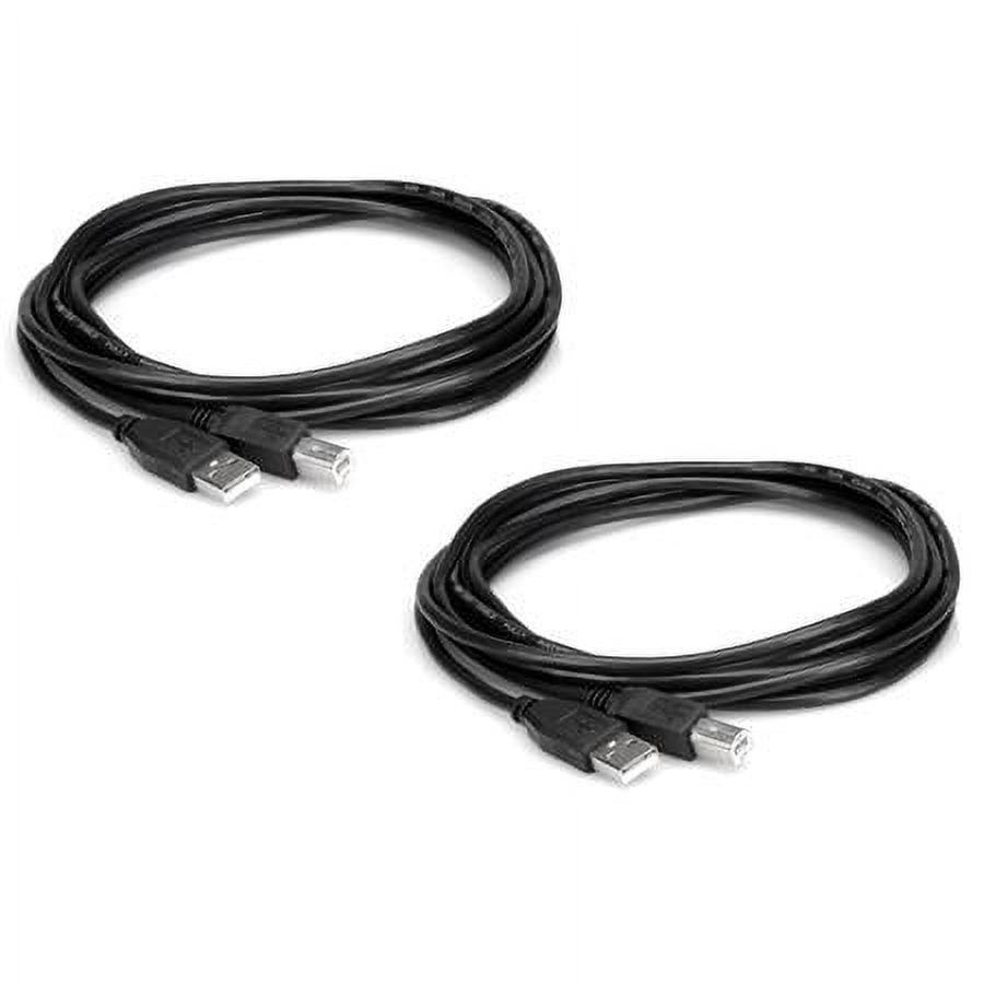 2x 15' USB 2.0 "A" Male to "B" Male Universal Serial Bus Cable ...