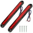 2x 15LEDs Red LED Sealed Truck Trailer Strip Brake Rear Stop Turn Tail Light Bar - Walmart.com