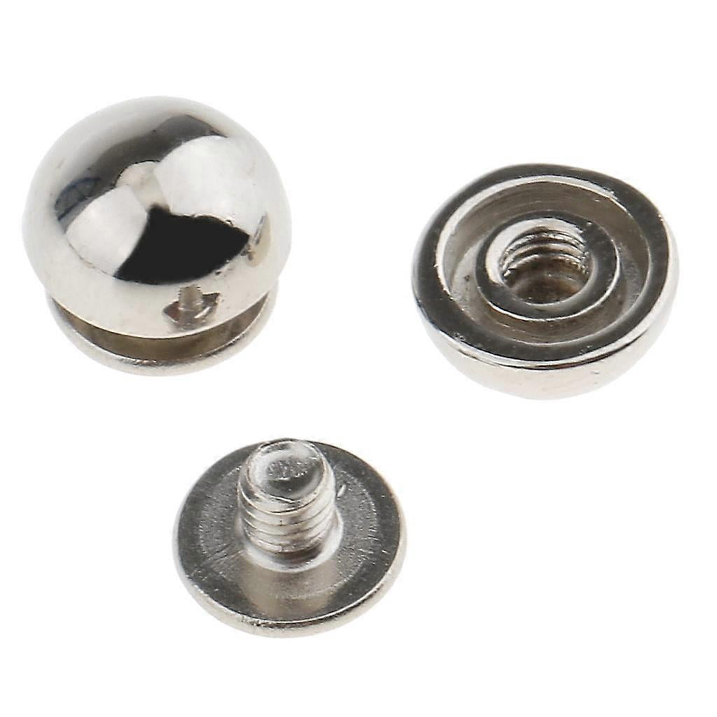 2x 20 Pieces Metal Mushroom Dome Studs Rivets Spikes for Leathercraft ...