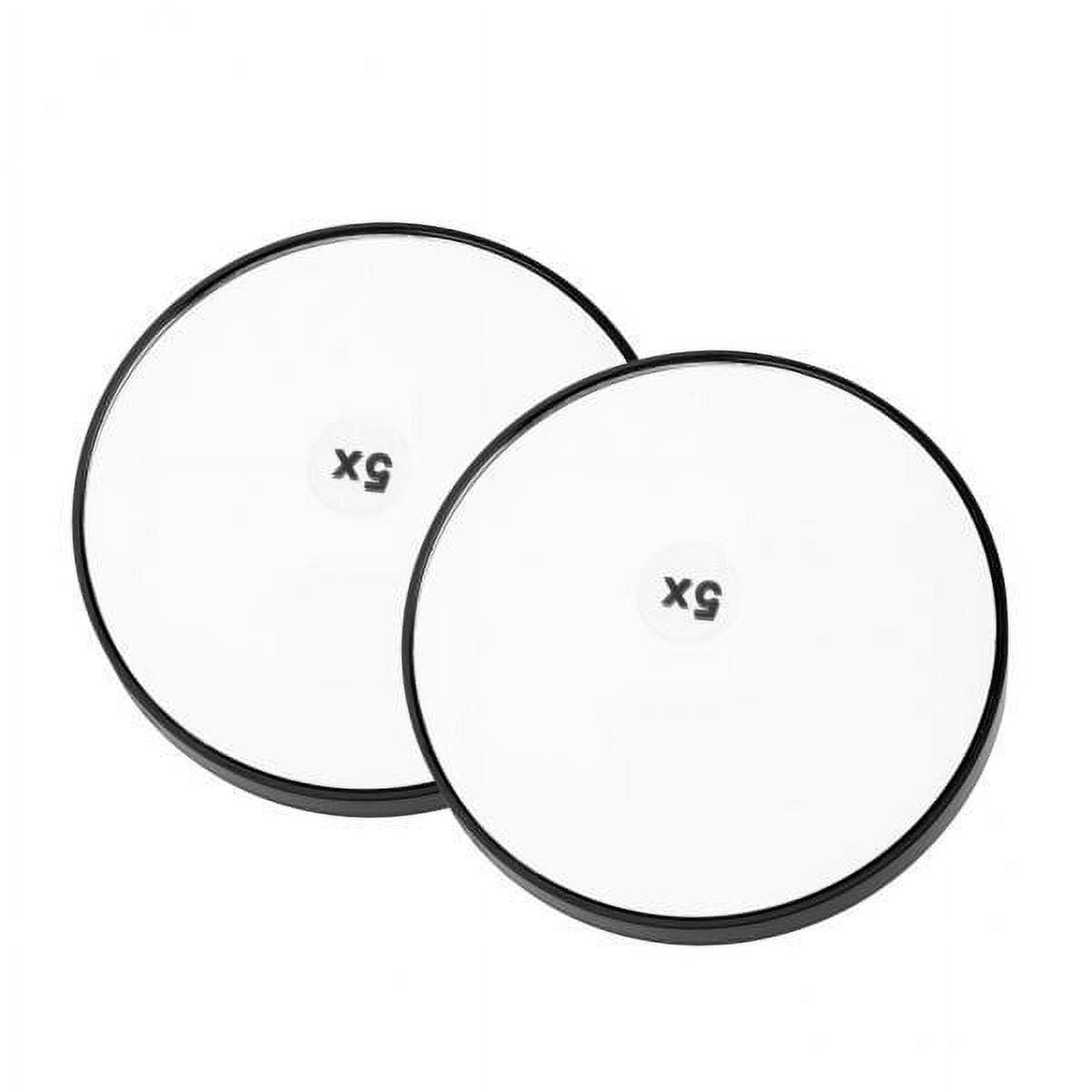 2x 2pcs 3X 5X 15X Magnifying Mirror with Suction Cup Fixture 5.5 ...
