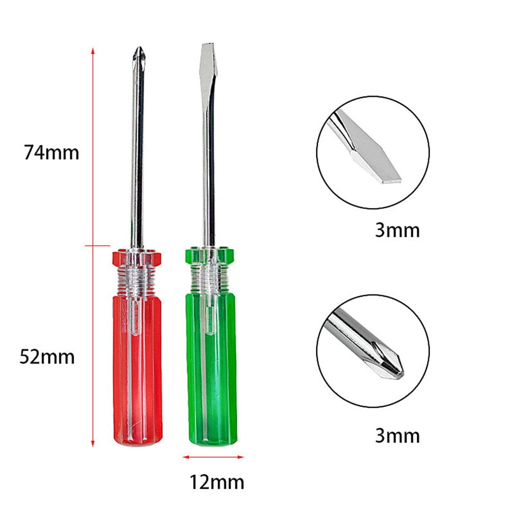 2x 3 5 6mm Screwdriver Slotted Cross Mini Screwdriver Repair Hand Tool ...