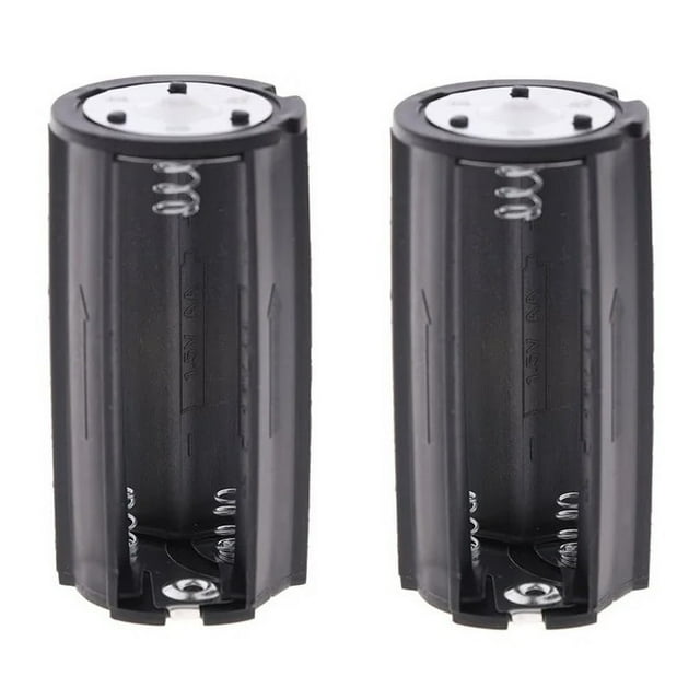 2x 3-AA to D-cell Battery Holder, Cylindrical Case for Flashlights ...