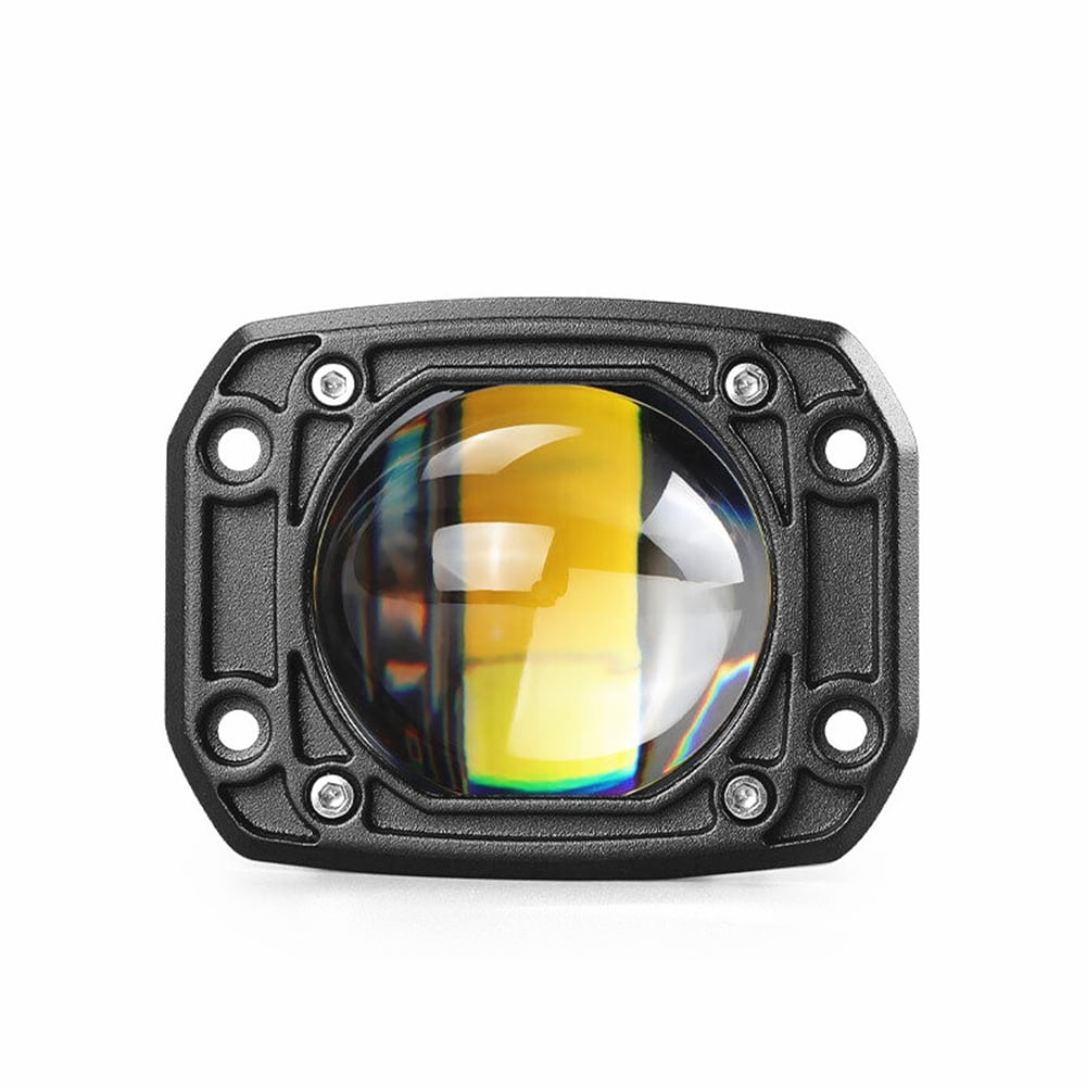 2x 3" LED Square Work Light Flush Mount Lamp White Yellow Dual Color ...