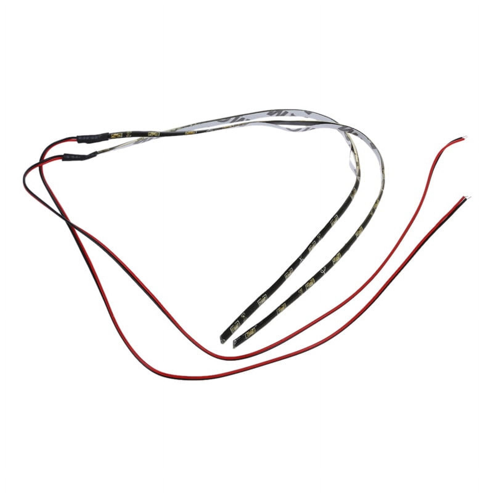 2x 30CM 15 SMD Side-emitting Side Shine Glow Flexible DRL LED Strip ...