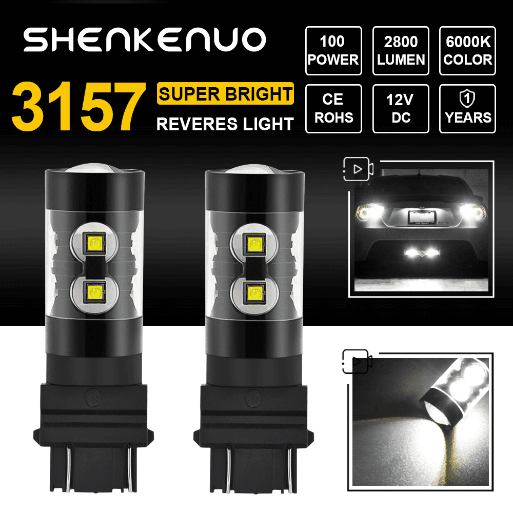 2x 3157 LED Backup Reverse Light Bulbs 6000K for Silverado 1500 1999 ...