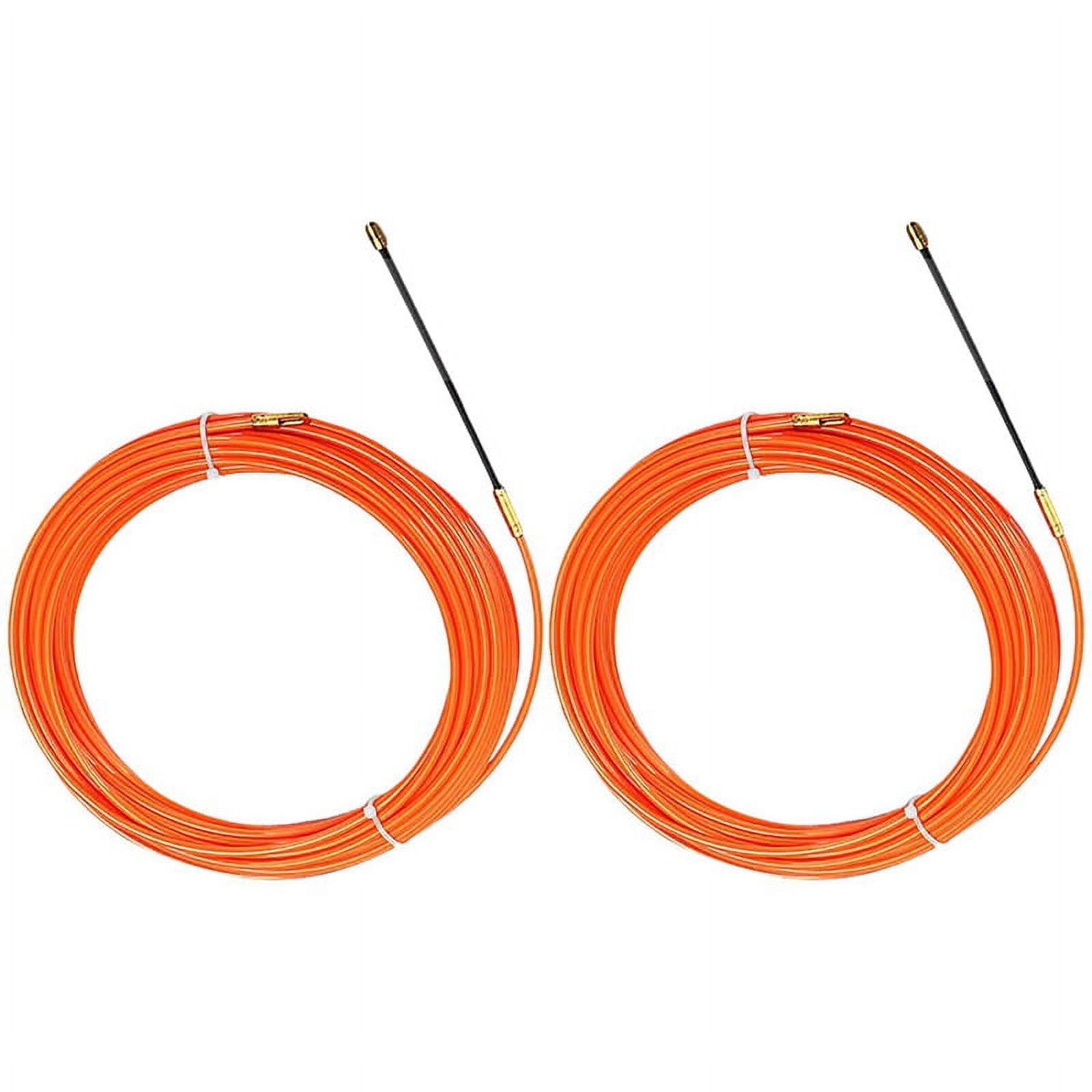 2x 4mm 15 Meter/30 Meter Orange Guide Device Nylon Electric Cable Push ...