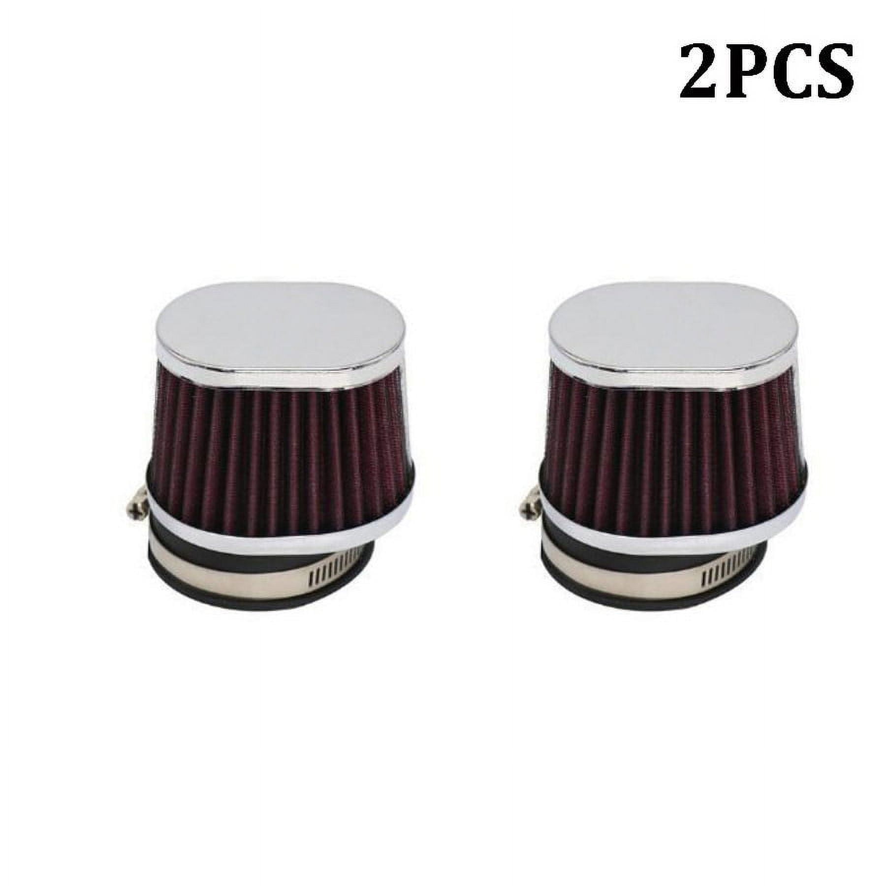 2x 55mm Motorcycle ATV Scooter Air Filter Air Pods Cleaner Red High ...