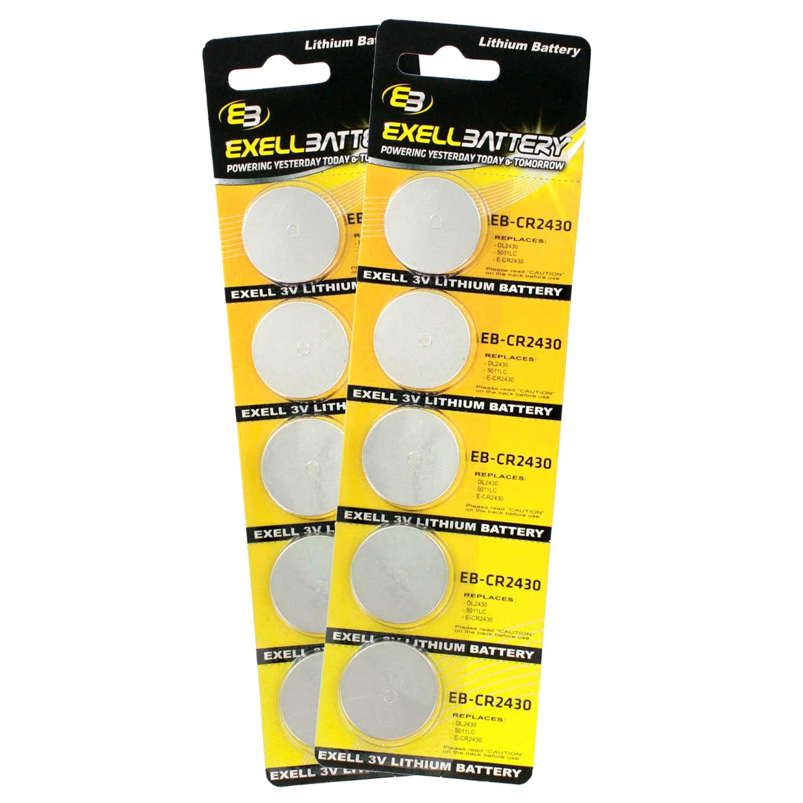 2x 5pc 3V Lithium Coin Cell Battery Compatible with ECR2430 5011LC L20 ...