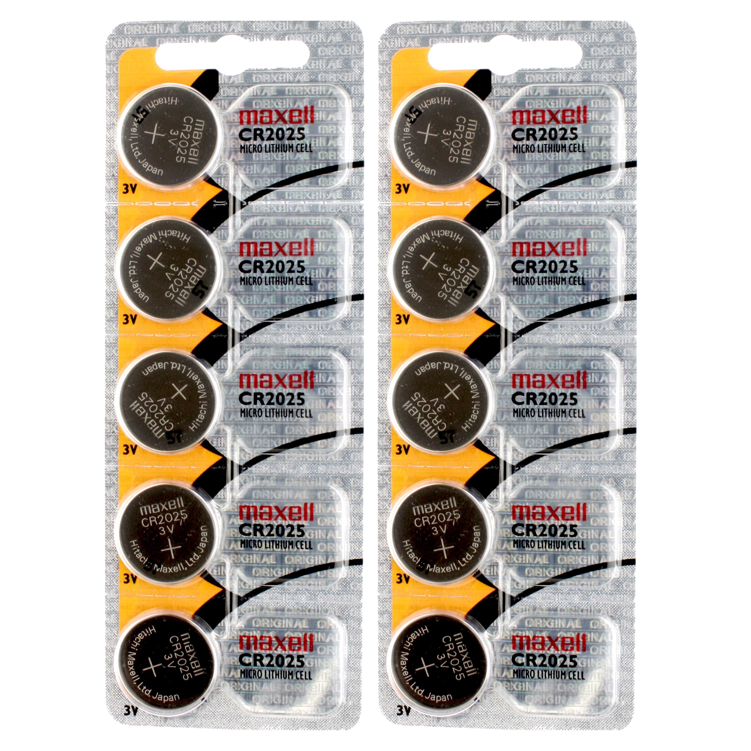 2x 5pc Maxell 3V Lithium Coin Cell Battery CR2025 Replaces DL2025 FAST ...