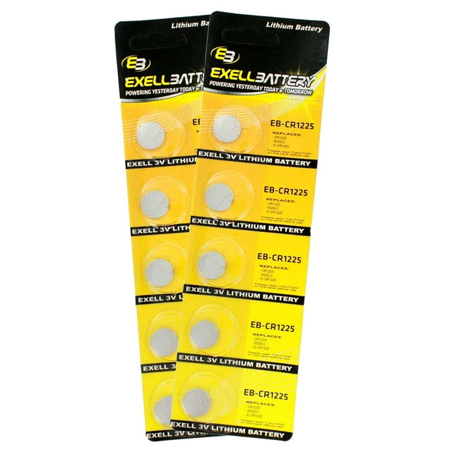 2x 5pk 3V Coin Cell Battery Compatible with DL1225B BR1225-1W CR1225-1W KCR1225 - Walmart.com