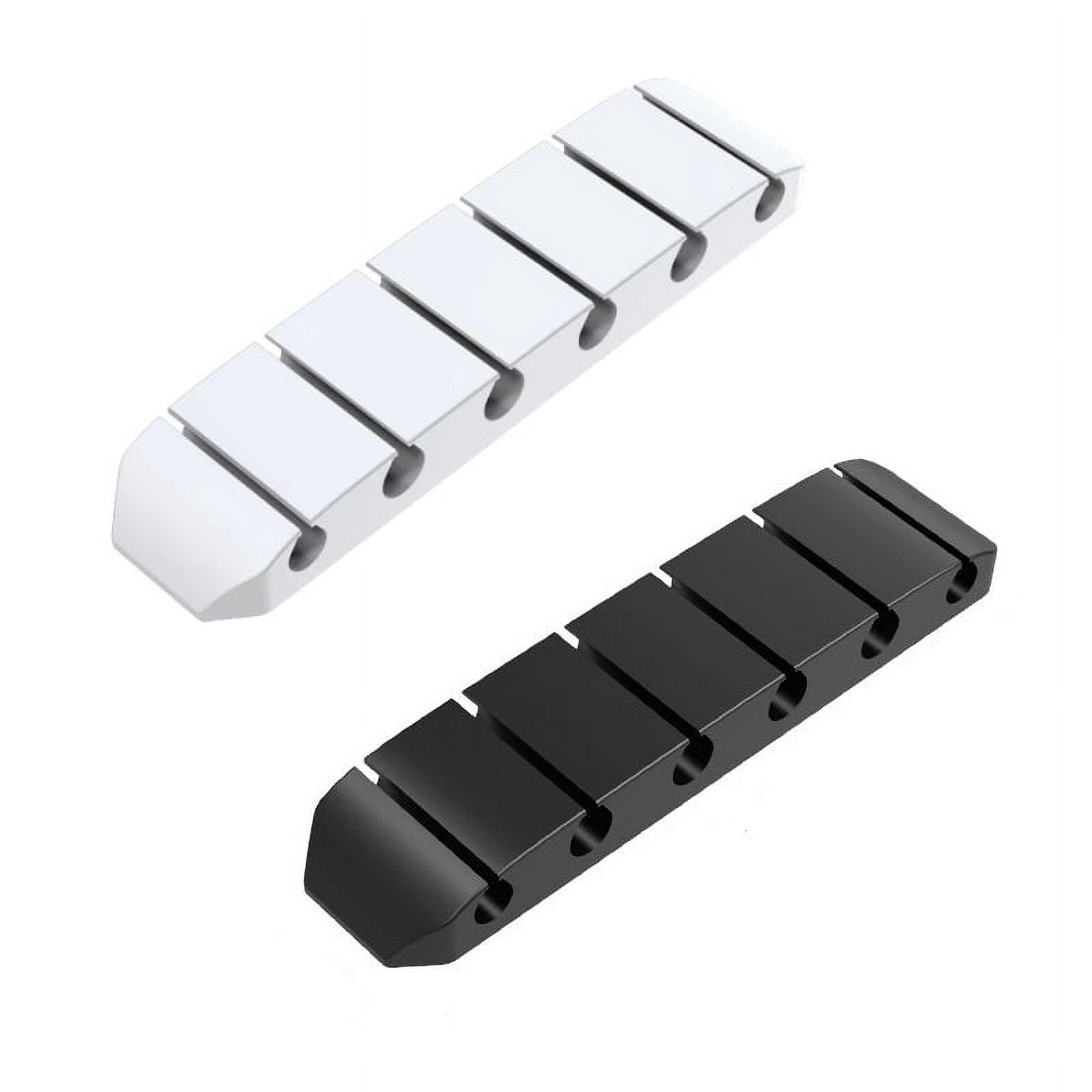 2x 6-Slot Desktop Edge Cable Organizer Silicone Divider Spacer Hole ...