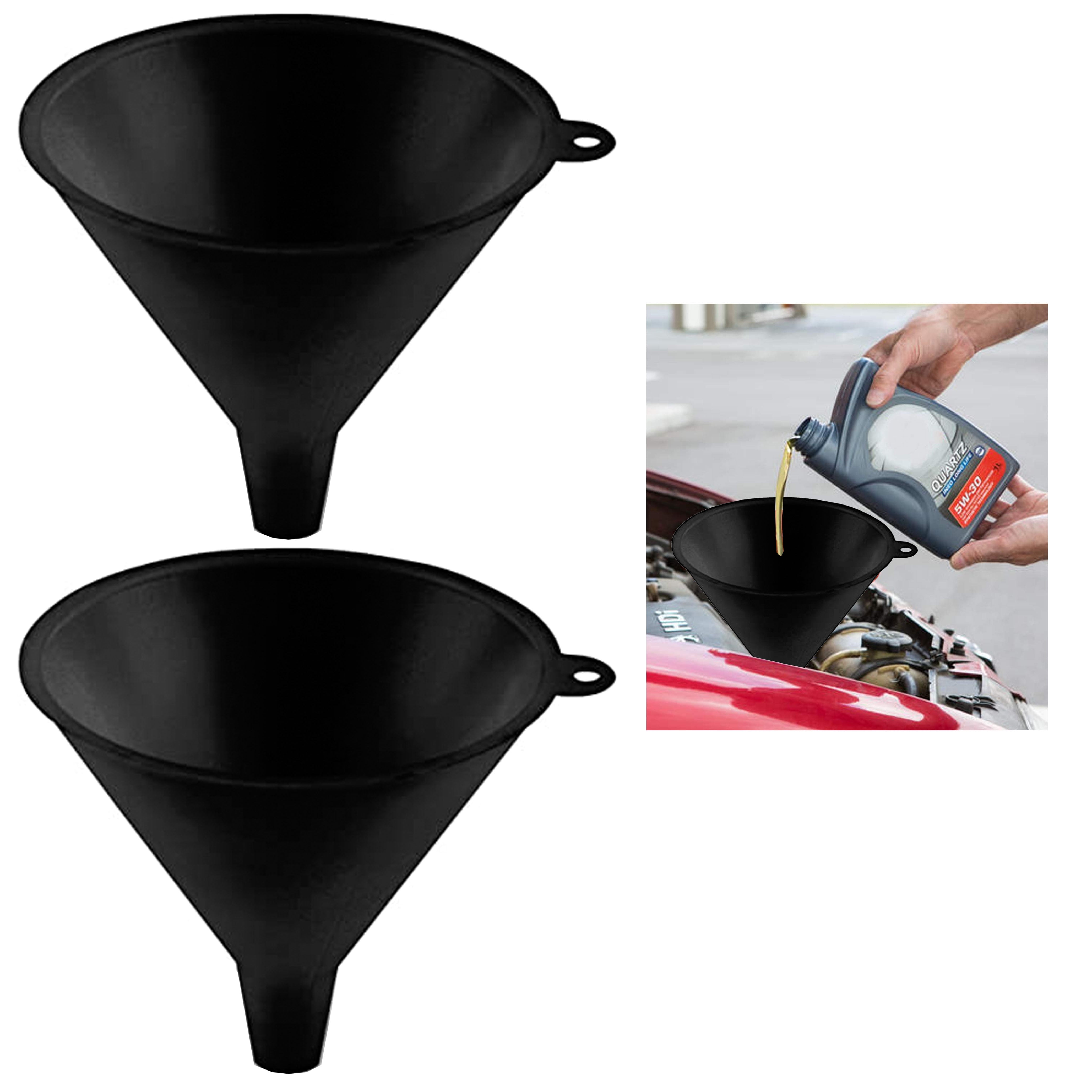 2x 8" Jumbo Plastic Funnel Tool Kitchen Garage Garden Engine Large ...