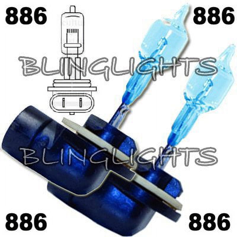 2x 886 White Blue Light Bulbs Set 50 Watt Fog Lamps Replacements ...