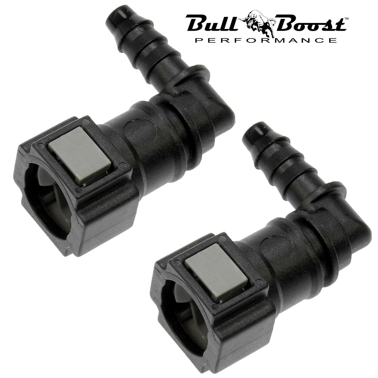 2x 90 ID 3/8" 3/8" Fuel Line Quick Connect Disconnect Connector For ...