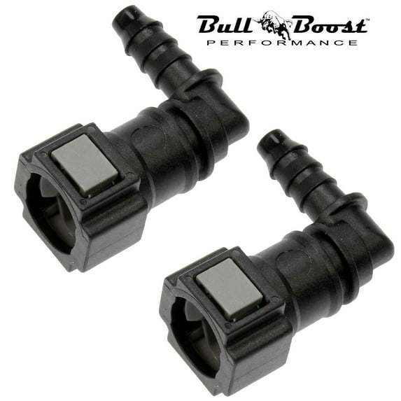 2x 90 ID 3/8" 3/8" Fuel Line Quick Connect Disconnect Connector For ...