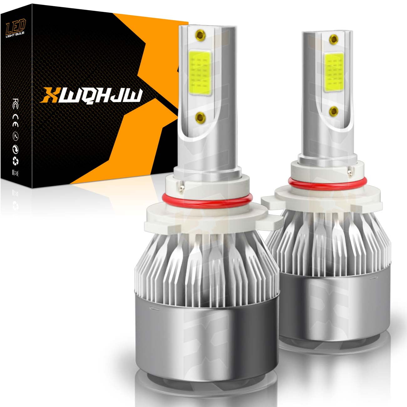 2x 9006/HB4 LED Headlights Fog Light Kit Super Bright 6000K White Low ...