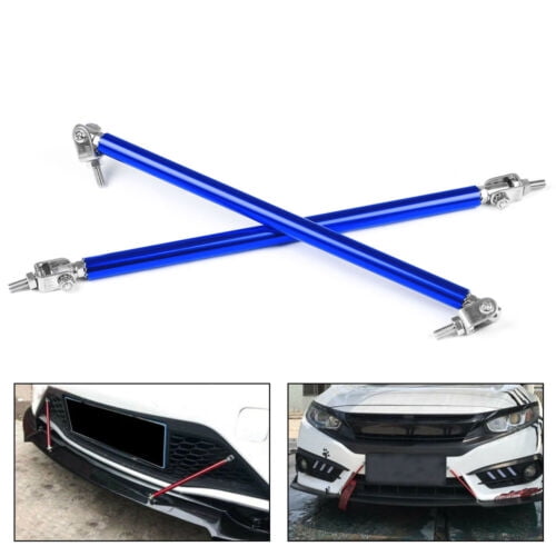 2x Adjust Front Bumper Lip Splitter Spoiler Strut Rod Tie Support Bar ...
