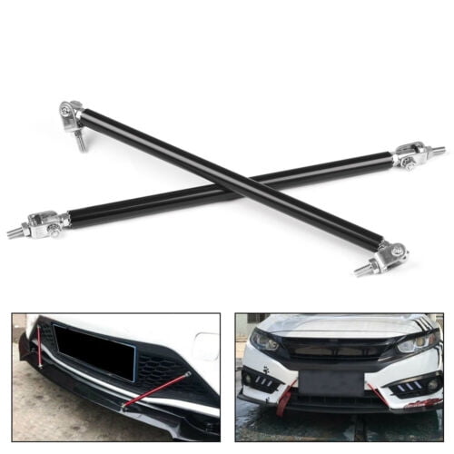 2x Adjust Front Bumper Lip Splitter Spoiler Strut Rod Tie Support Bar ...