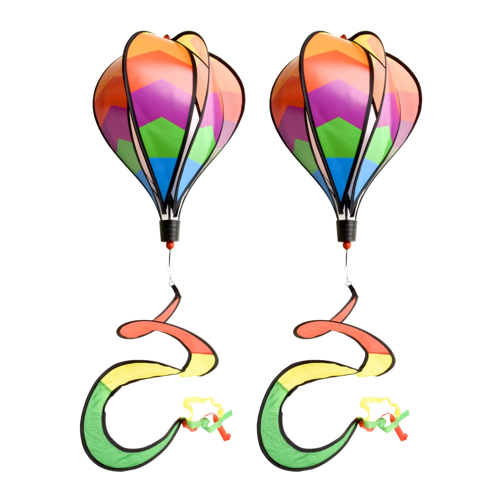 2x Air Balloon Wind Spinner Geometric 3d Rotating Windmill Twister ...