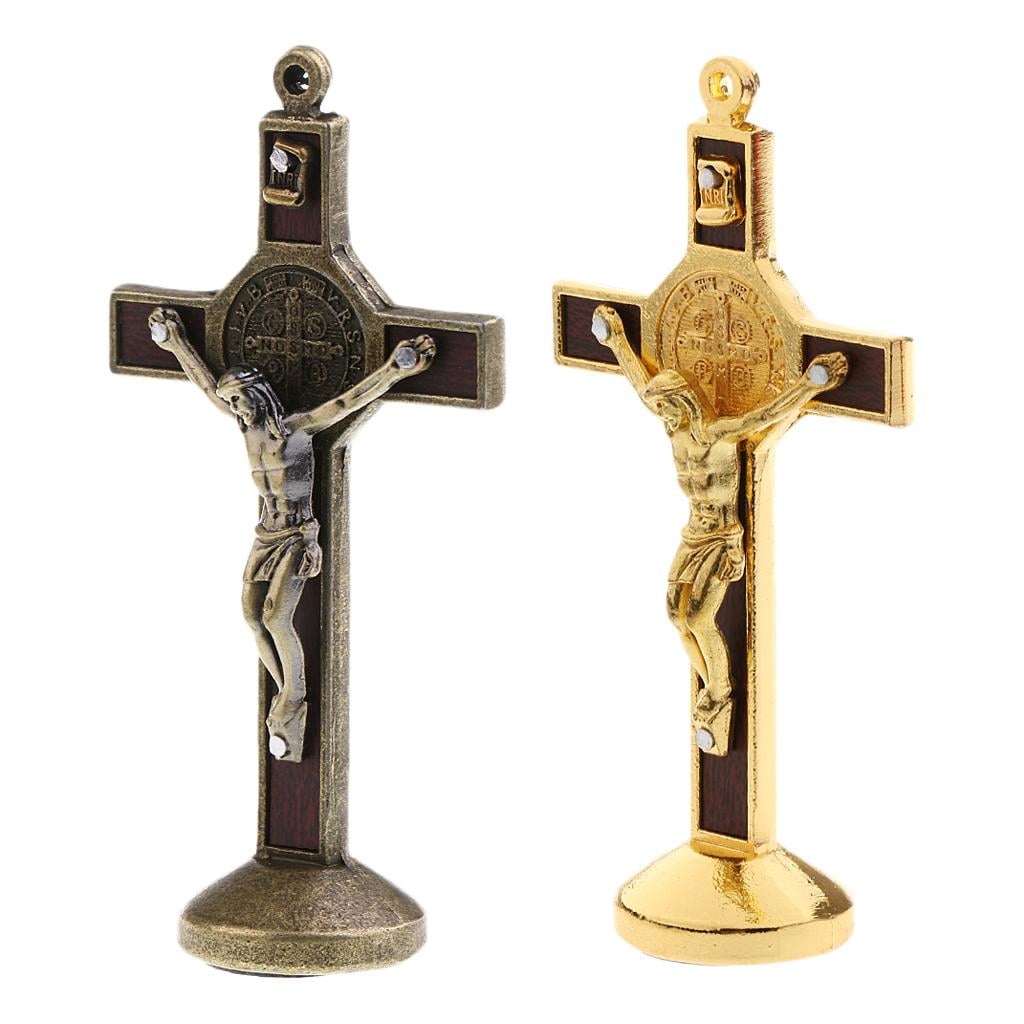 2x Alloy Crucifix Jesus Statue Figurine Perfect Gifts For Car Home ...