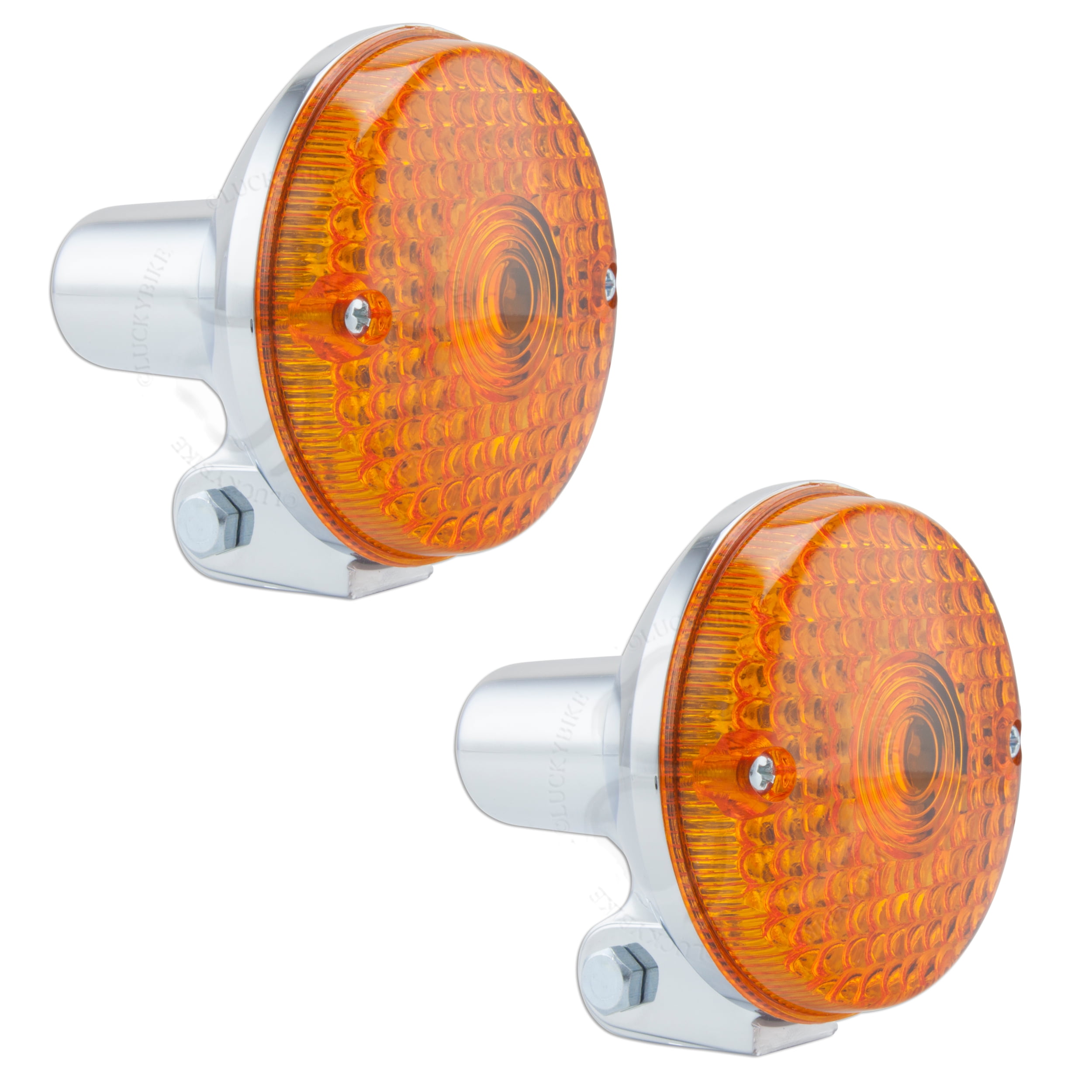 2x Amber Turn Signals Kawasaki Enduro KE KH KL 100 125 175 250 Blinker ...