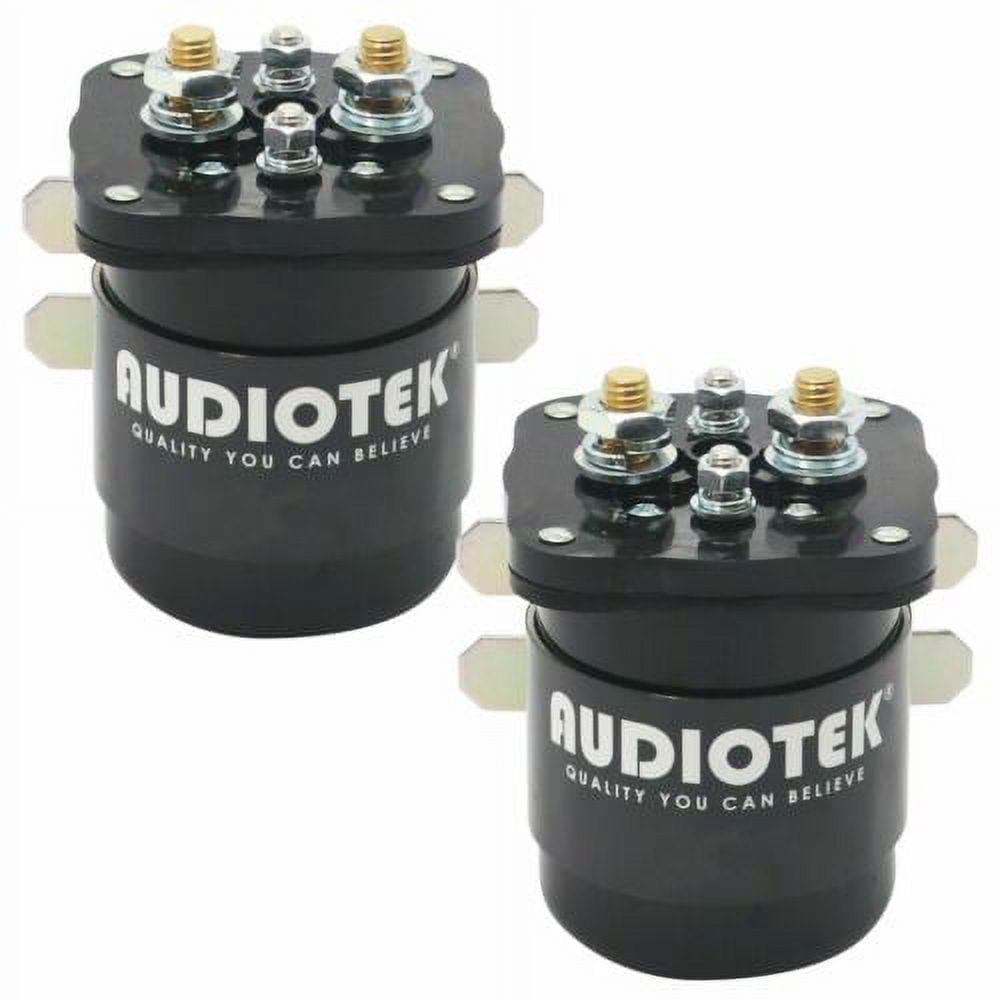 2x Audiotek 500A 12V Continuous 500 Amp Mobile Audio Relay and Battery ...