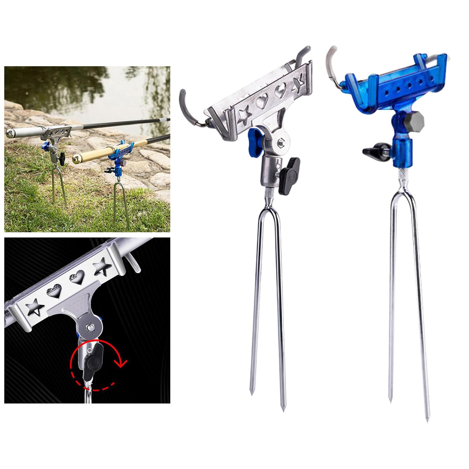 2x Automatic Fishing Rod Holder Rack Ground Pole Bracket Outdoor ...