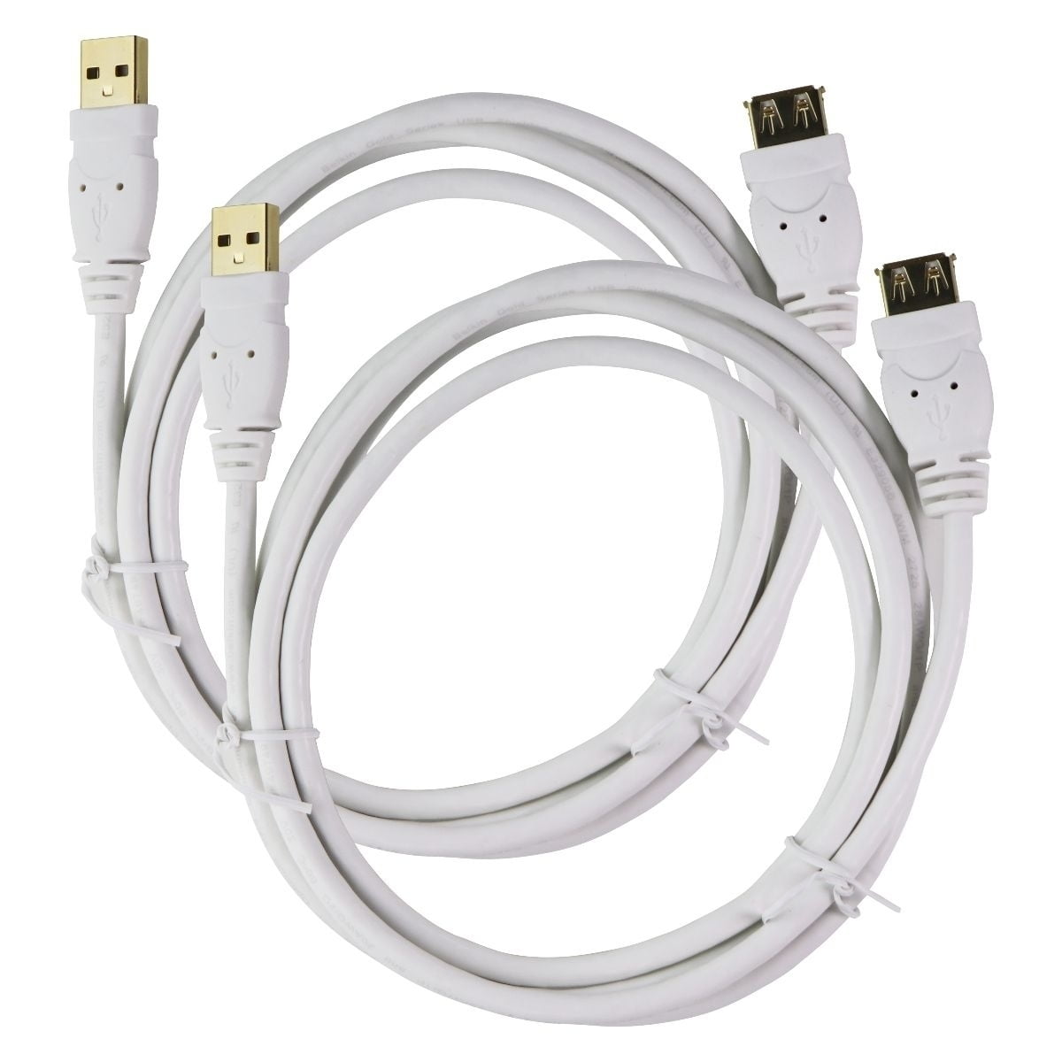 2x Belkin (HA154ZM/A) Extension Data Cables for USB Devices - White ...