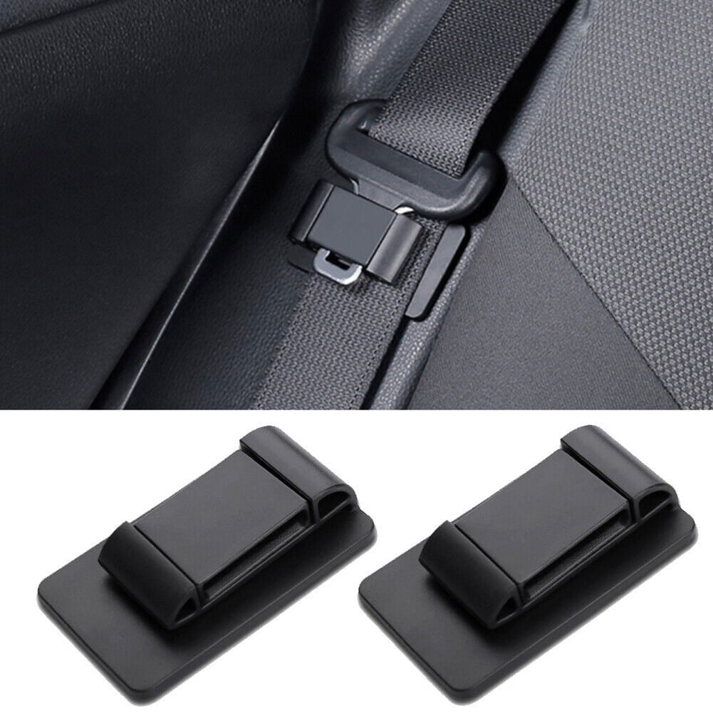 2x Black Auto Car Interior Belt Holder Stabilizer Limiter Clip ...