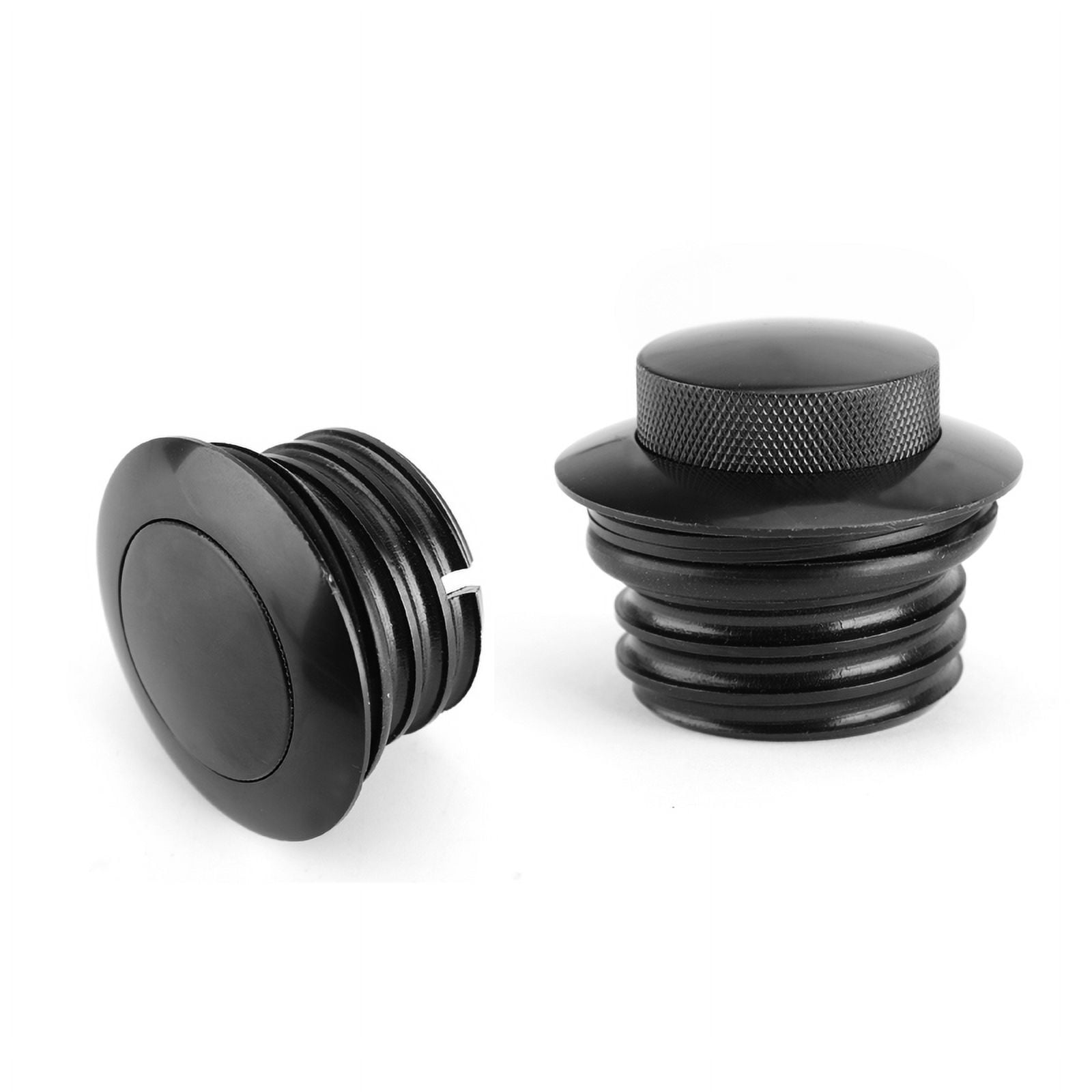 2x Black Flush Pop-Up Gas Cap For Sportster/Dyna 1982-2010 - Walmart.com
