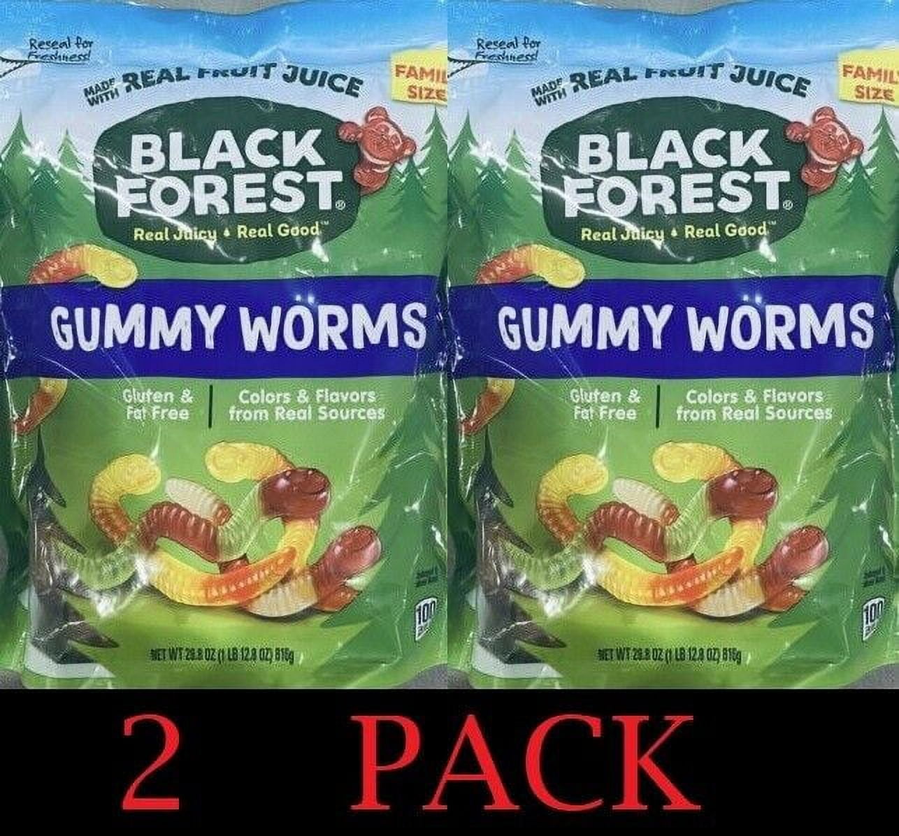 2x Black Forest Gummy Worms Candy Gummi Candies 28.8 oz Bag FAMILY SIZE ...