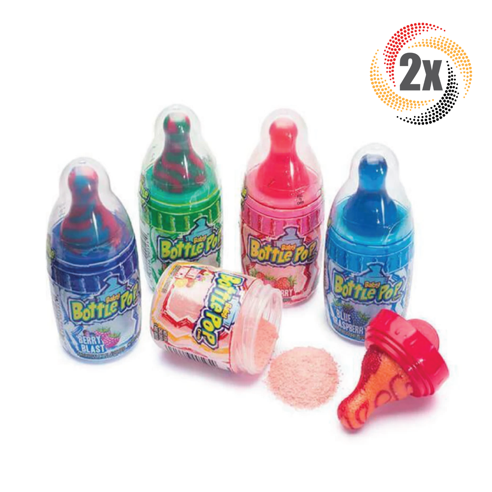 2x Bottles Baby Bottle Pop Lollipop Candy Assorted Flavors 1.1oz Free ...