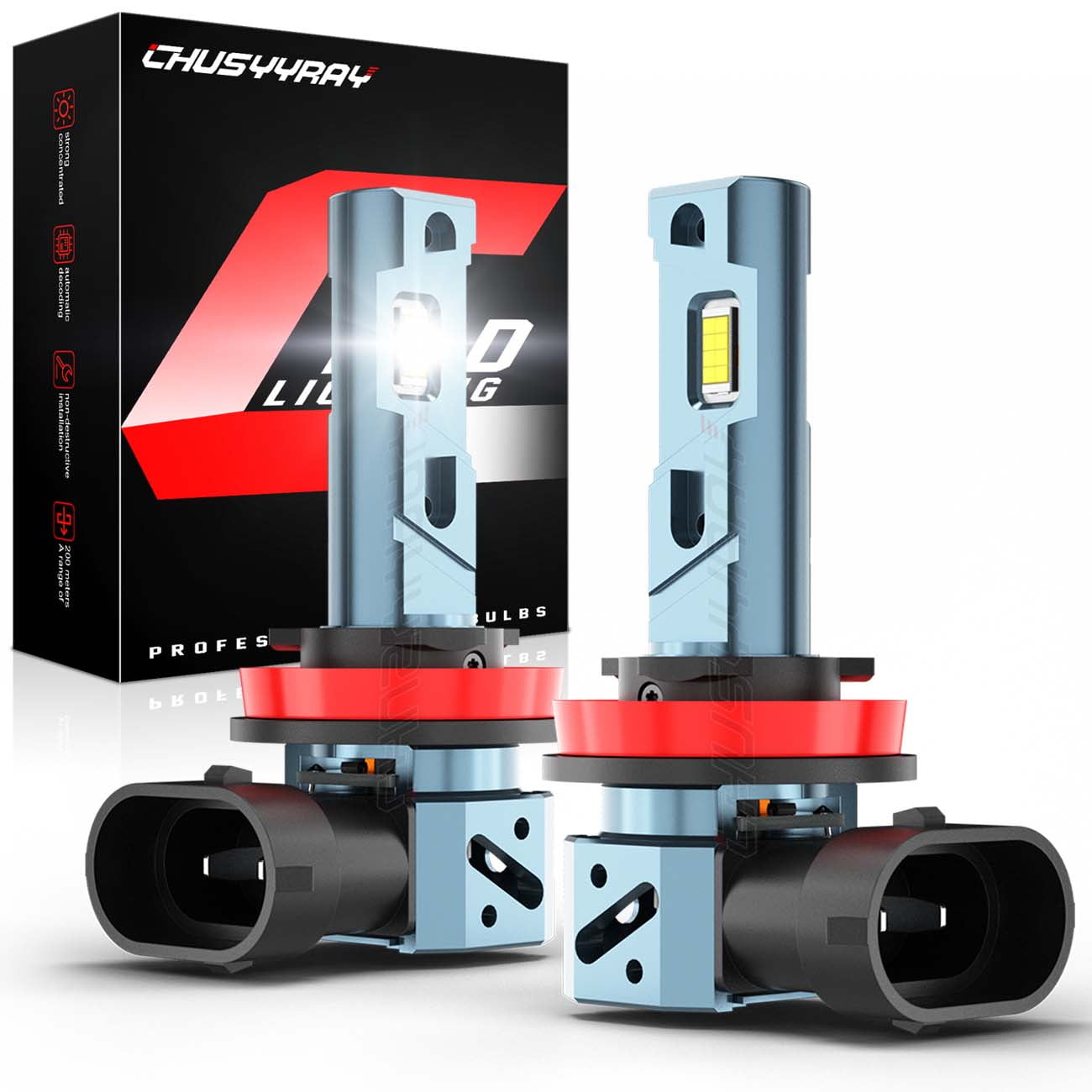 2x CHU H9 H11 LED Headlight High or Low Beam Bulbs For Lexus RX450h ...