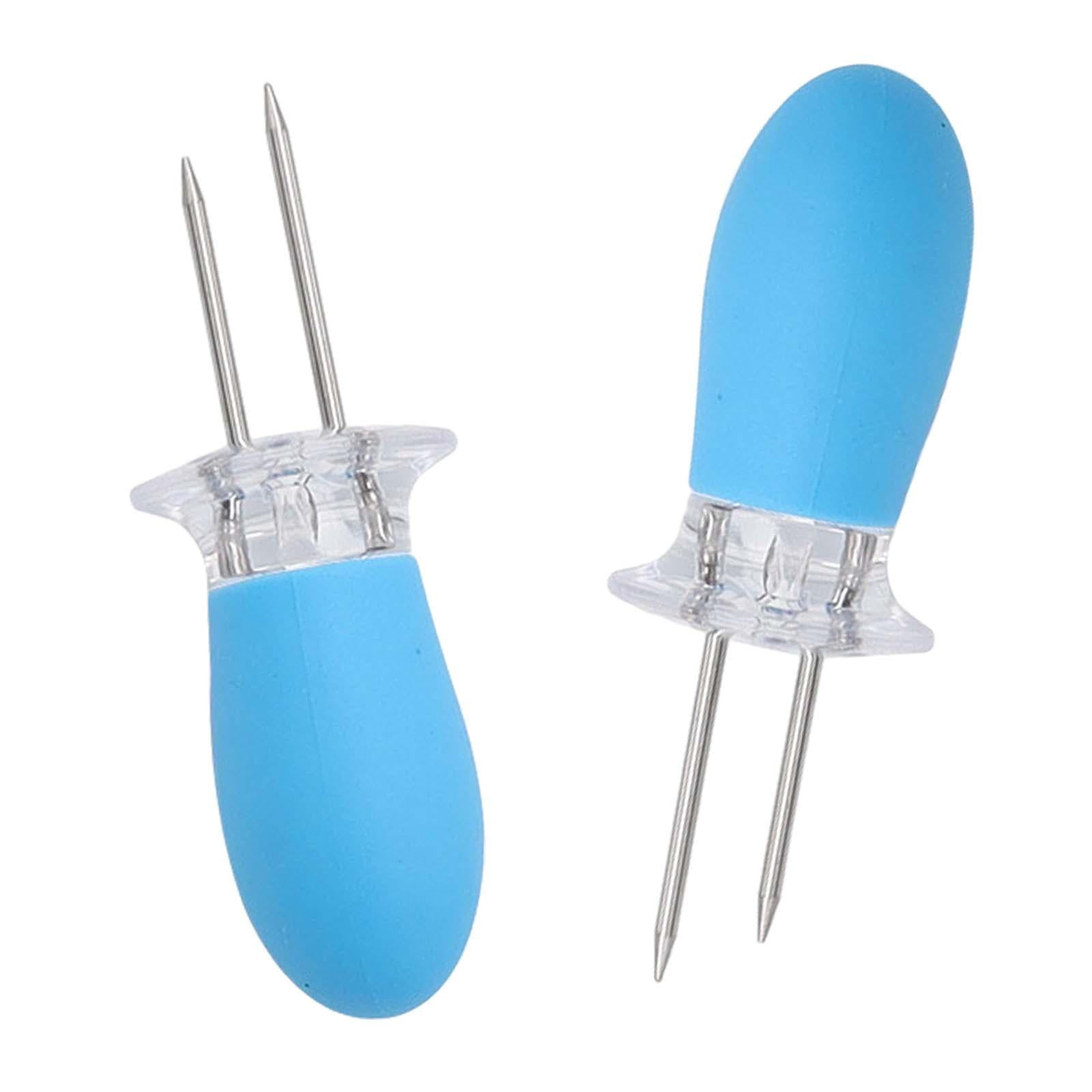 2x COB Skewers Stainless Steel Corn Skewers for Vegetable Roasted Meat ...