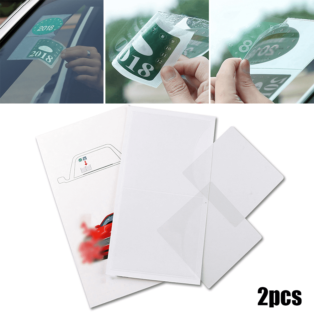 2x Car Backed Windscreen Ticket Holder for Parking Permit 90mm X 90mm ...