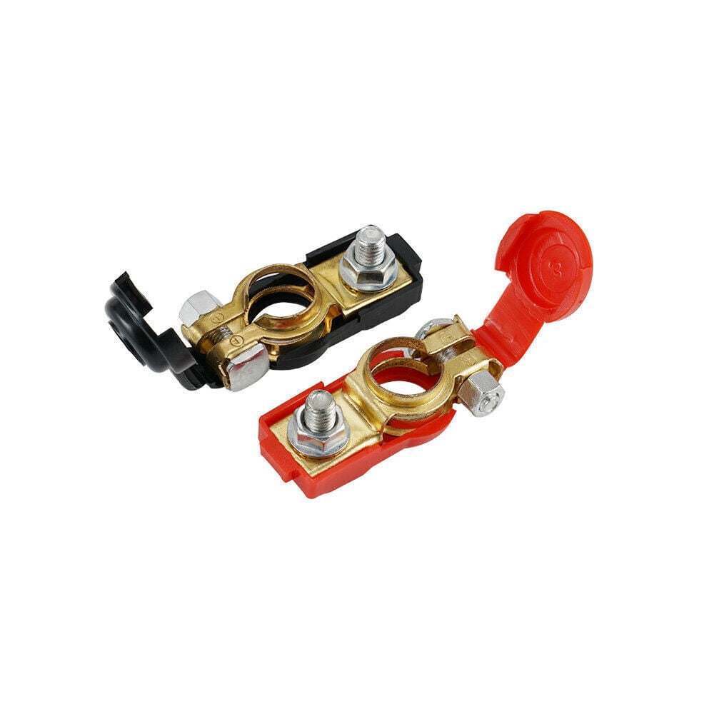 2x Car Battery Terminal Connector Top Post Positive Negative Duty ...