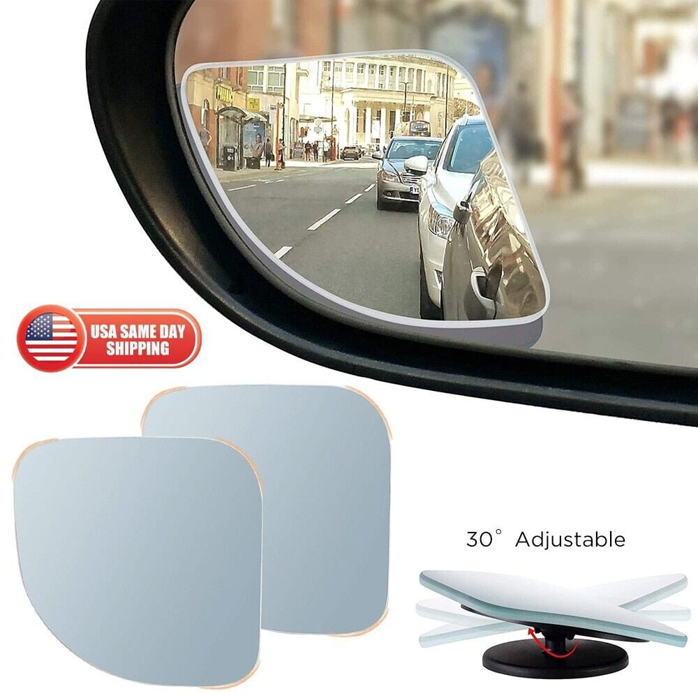 2x Car Fan Shape Convex Rear View Mirror Blind Spot Wide Angle ...