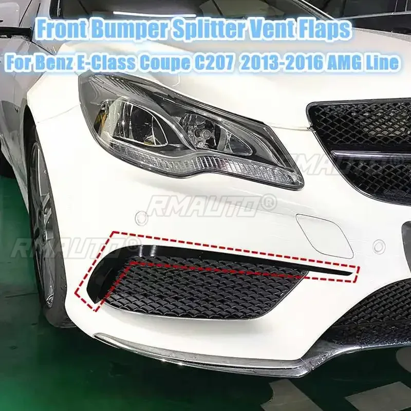 2x Car Front Bumper Splitter Vent Flaps Frame Grille Decorative For ...