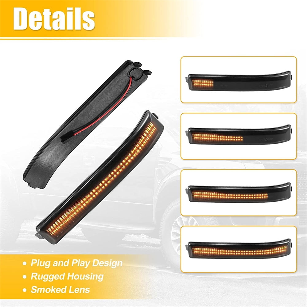 2x Car LED Side Mirror Light Turn Signal Lamp Reflector For Ford F-150 ...