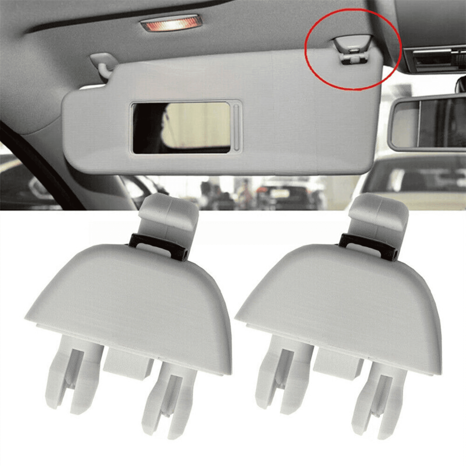 2x Car Sun Visor Clip For VW Polo UP Passat Skoda Seat 2012-2015 ...