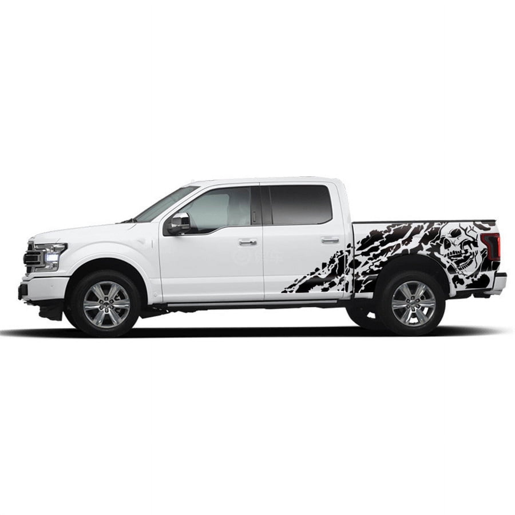 2x Car Truck Side Vinyl Sticker 4X4 Off Road Pickup Decal Skull ...