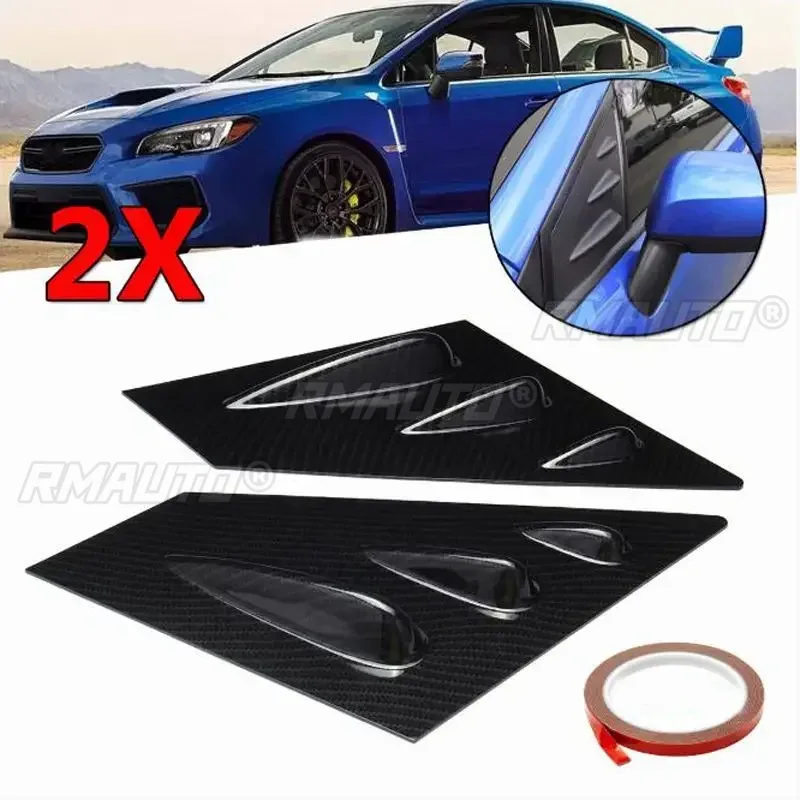 2x Carbon Fiber Look Car Front Louver Side Vent For Subaru WRX STI 2015 ...