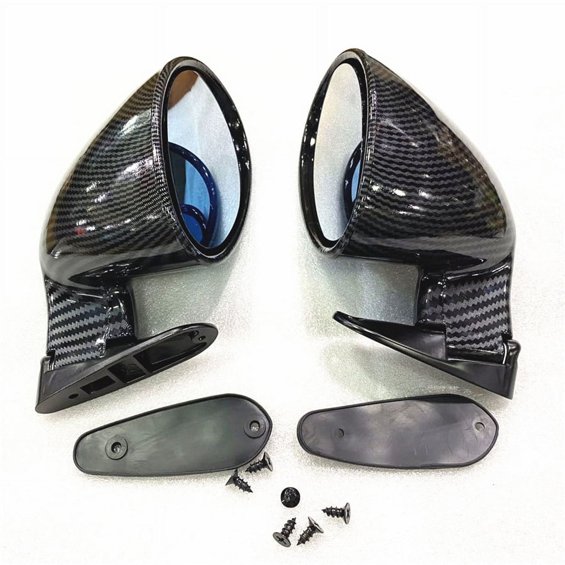 2x Carbon Fiber Look Rear View Side Mirrors For Hot Rod Vintage Sport ...
