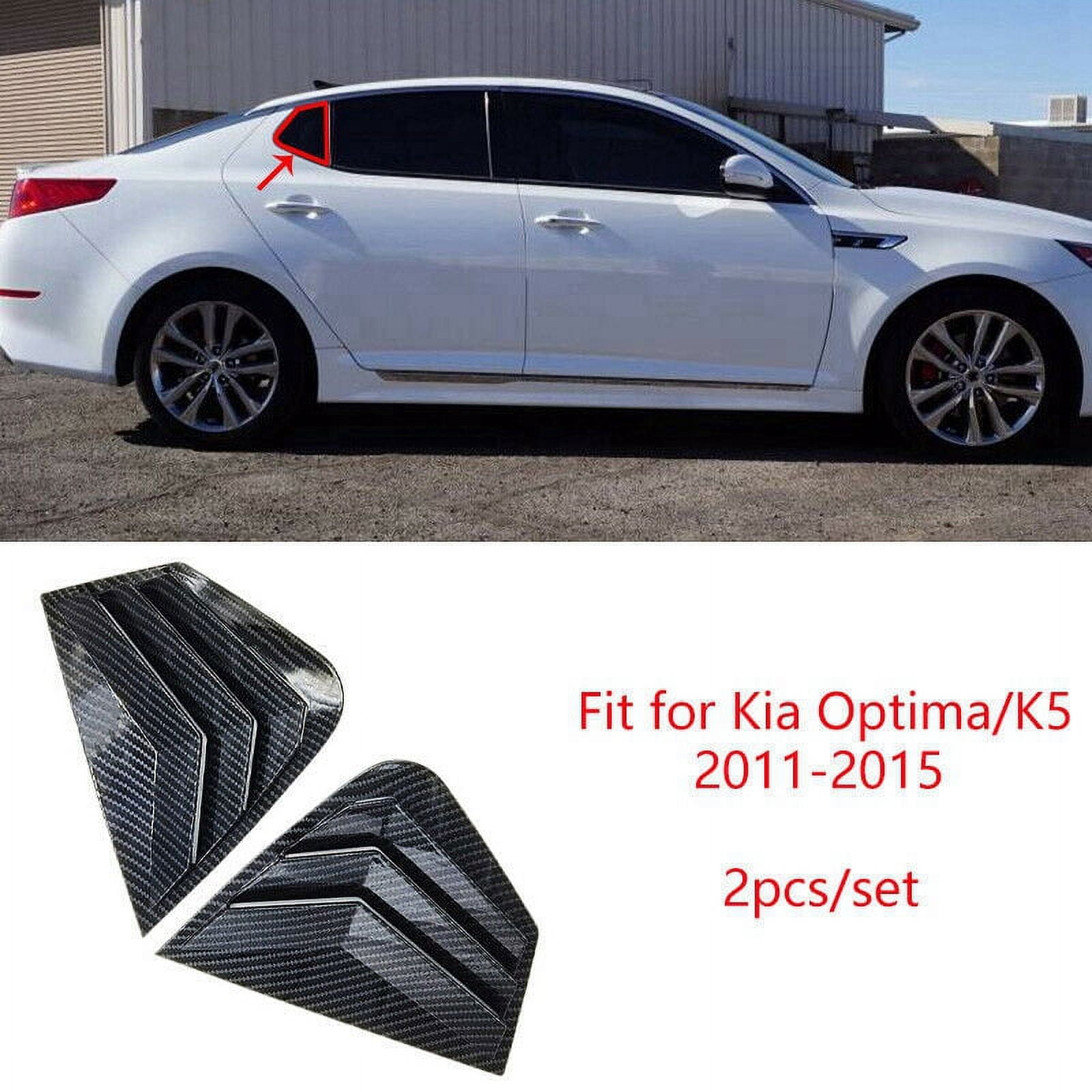 2x Carbon Fiber Style Rear Side Window Quarter Louver Cover For Kia ...