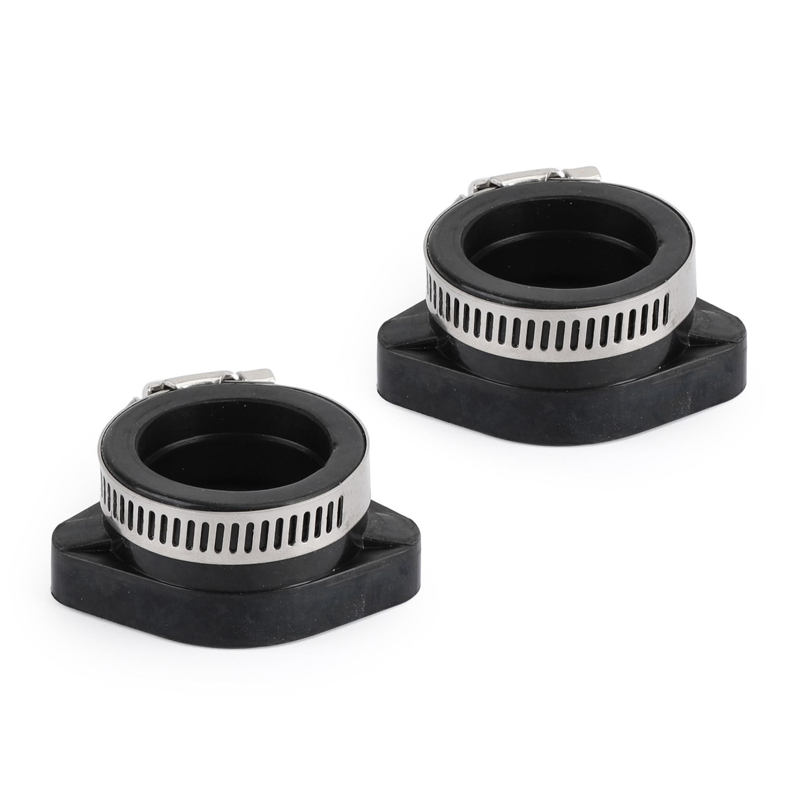 2x Carburetor Intake Adapter Flange Manifold w/Clamp For VM24 PE26 PE28 ...