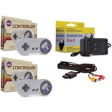 2x Controllers + AC Adapter Power Cord + AV Cable (Super Nintendo ...